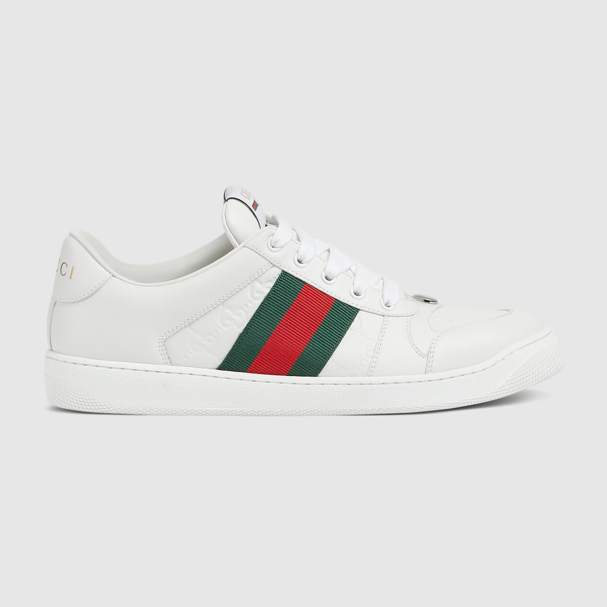 Sneaker Screener uomo in pelle bianca | GUCCI® CH