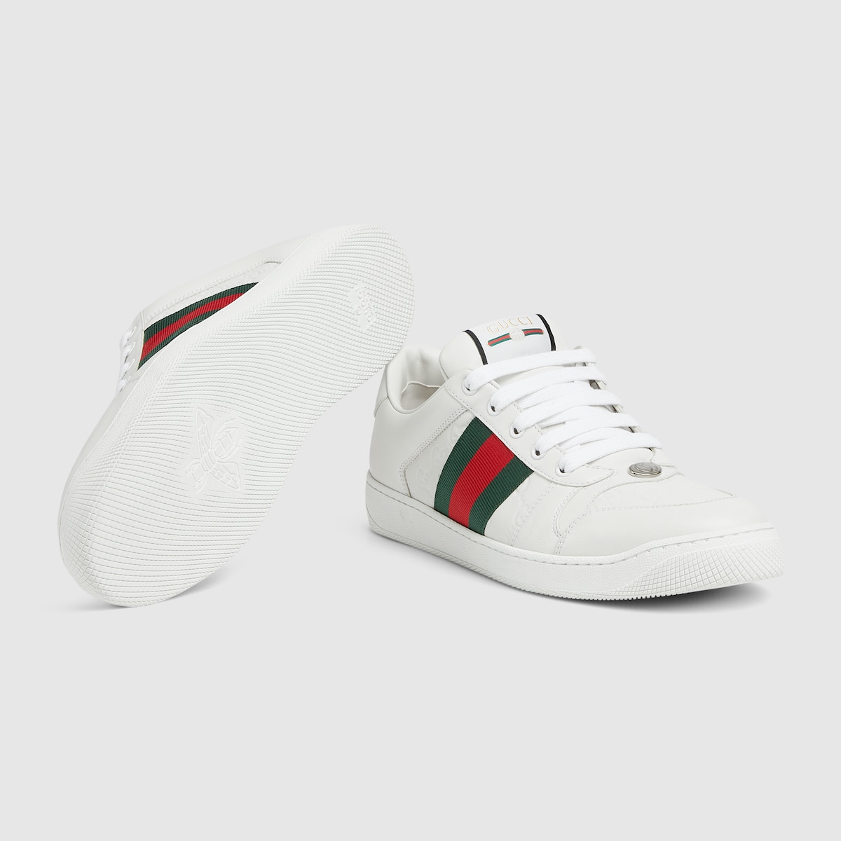 Sneaker Screener uomo in pelle bianca | GUCCI® CH