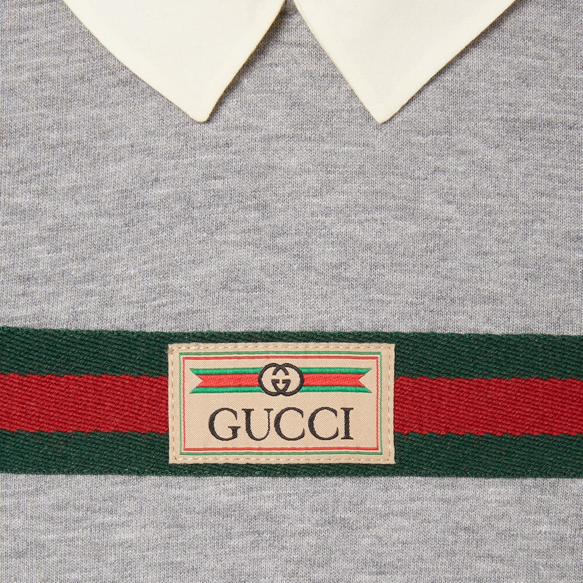 Baby cotton two-piece gift set in light grey | GUCCI® US