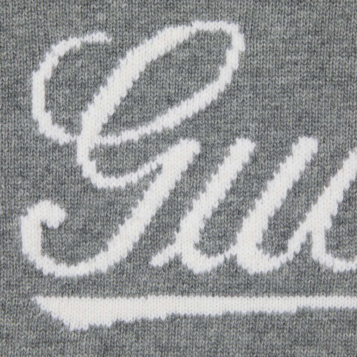 Wool sweater with Gucci intarsia in grey | GUCCI® US