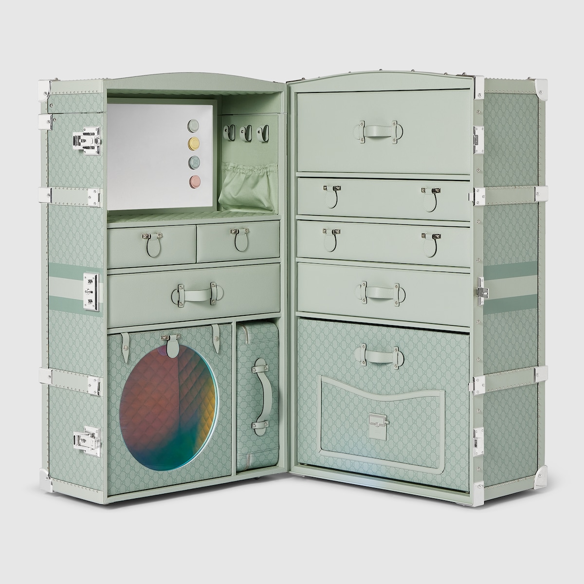 Ophidia large trunk in pale green GG Supreme | GUCCI® AU