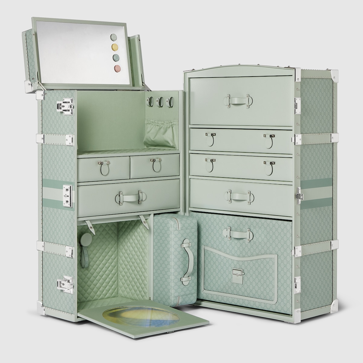 Ophidia large trunk in pale green GG Supreme | GUCCI® AU