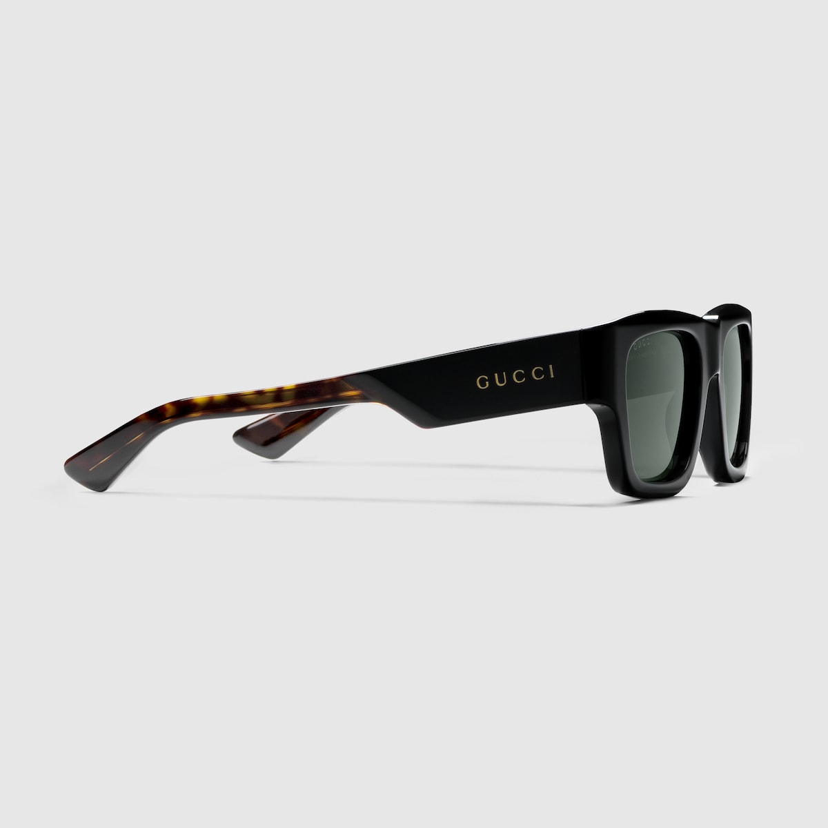 Rectangular frame sunglasses in black and grey | GUCCI® US