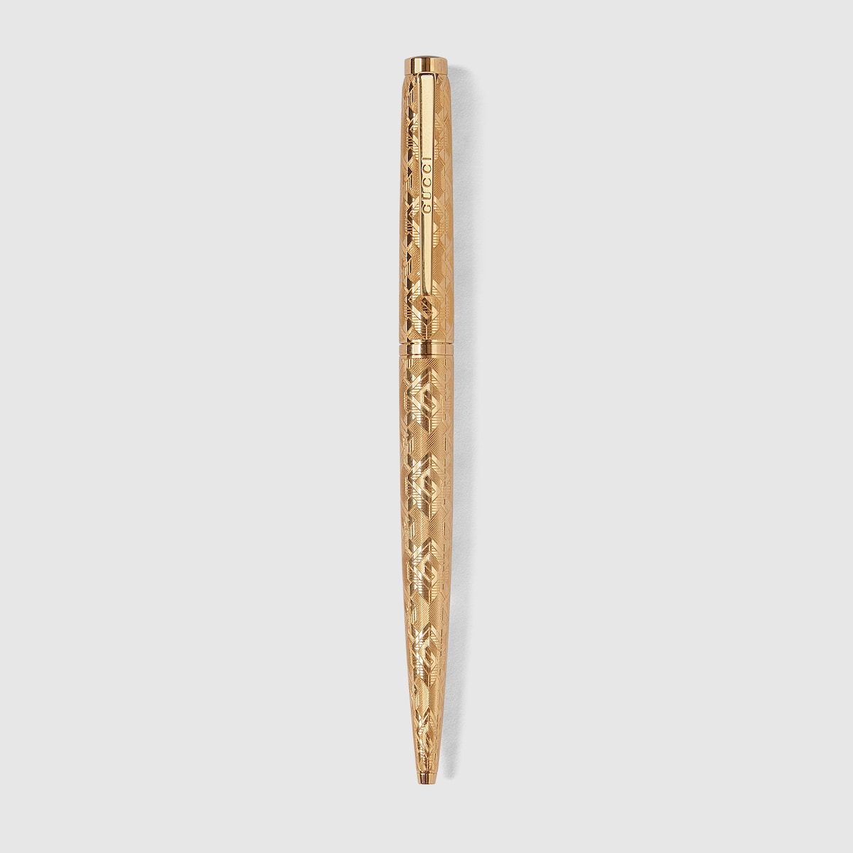 Pen with Double G case in beige and ebony GG Supreme | GUCCI® US