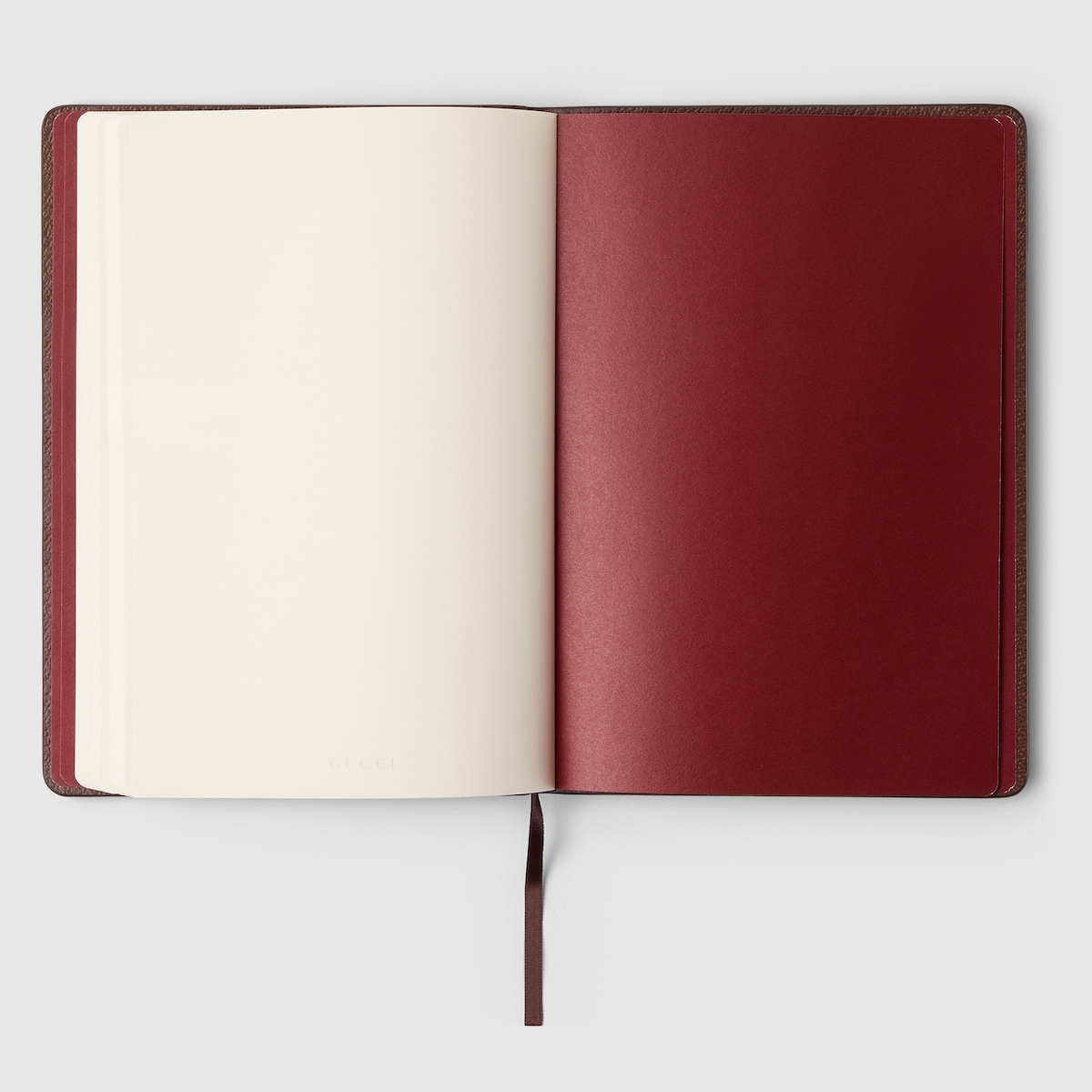 Large GG notebook with Double G in beige and ebony GG Supreme | GUCCI® US