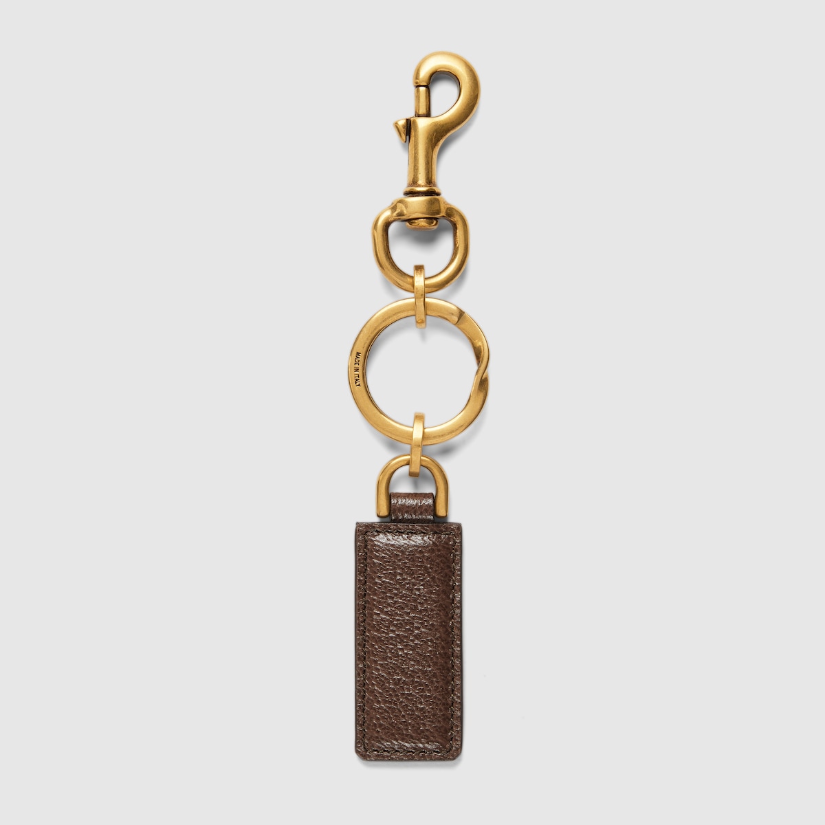 Ophidia keychain with hook closure in beige and ebony GG Supreme ...