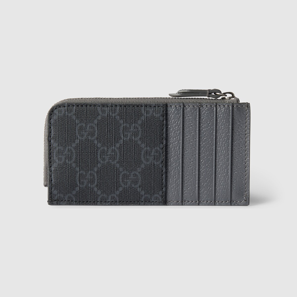 GG zip card case with GG detail in black GG Supreme | GUCCI® UK