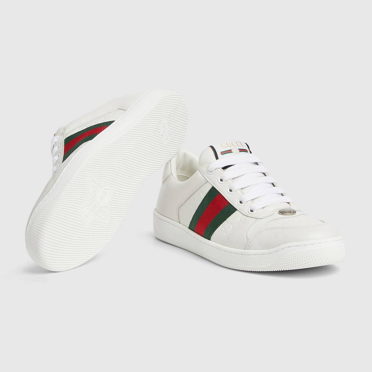 Baskets Screener pour femme en cuir blanc | GUCCI® CA