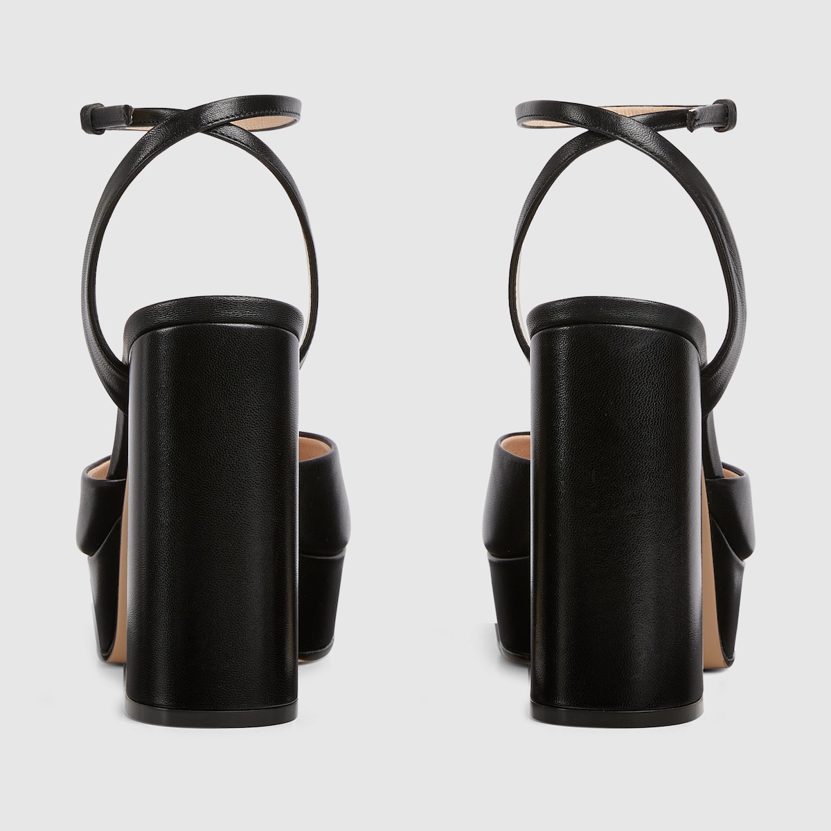 Sandales à semelle compensée avec détail Mors pour femme en cuir noir ...