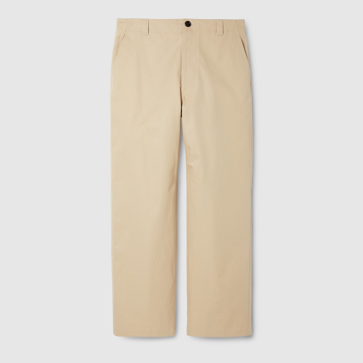 Double cotton twill pant with Web in sand | GUCCI® Australia