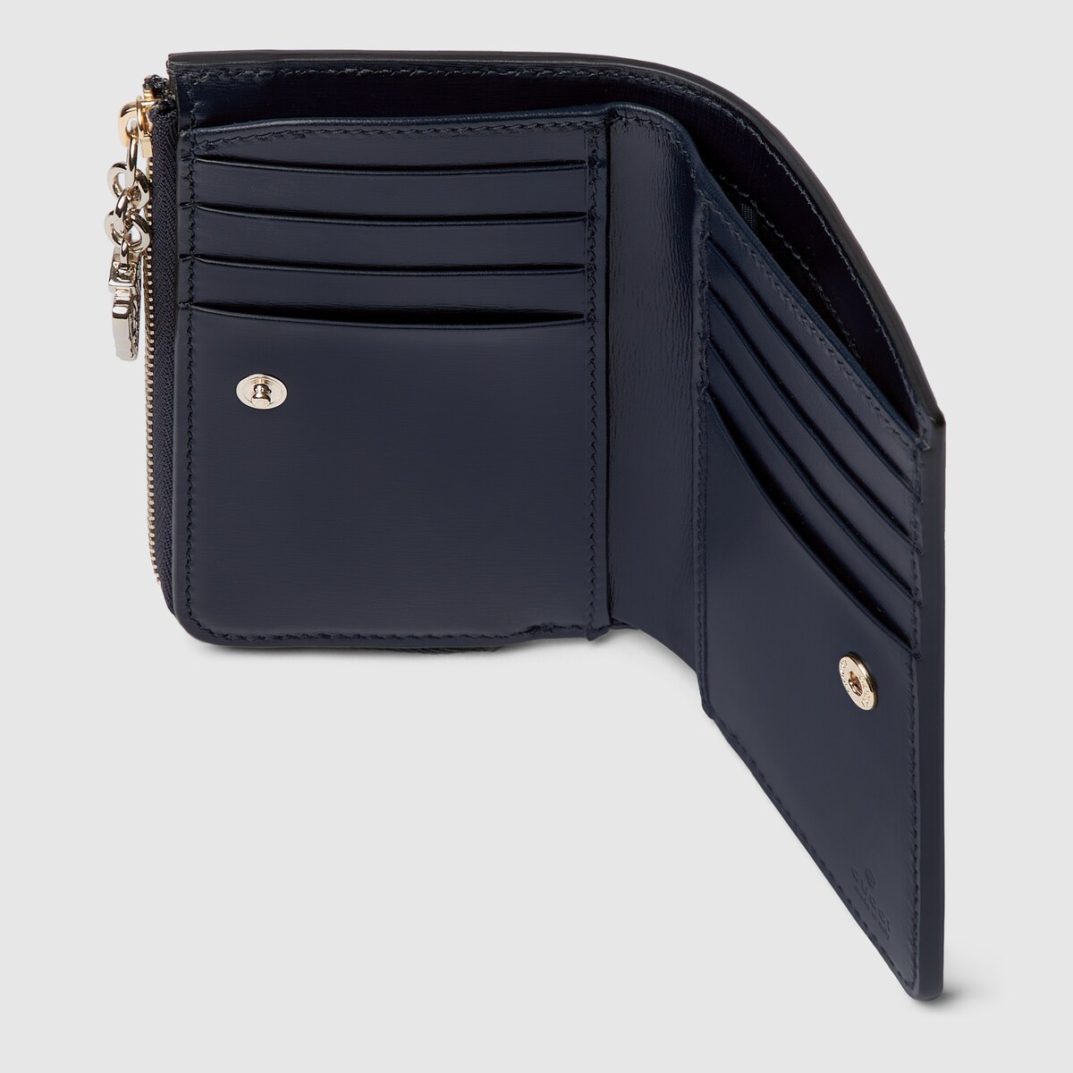 GG mini wallet in beige and blue canvas | GUCCI® NZ