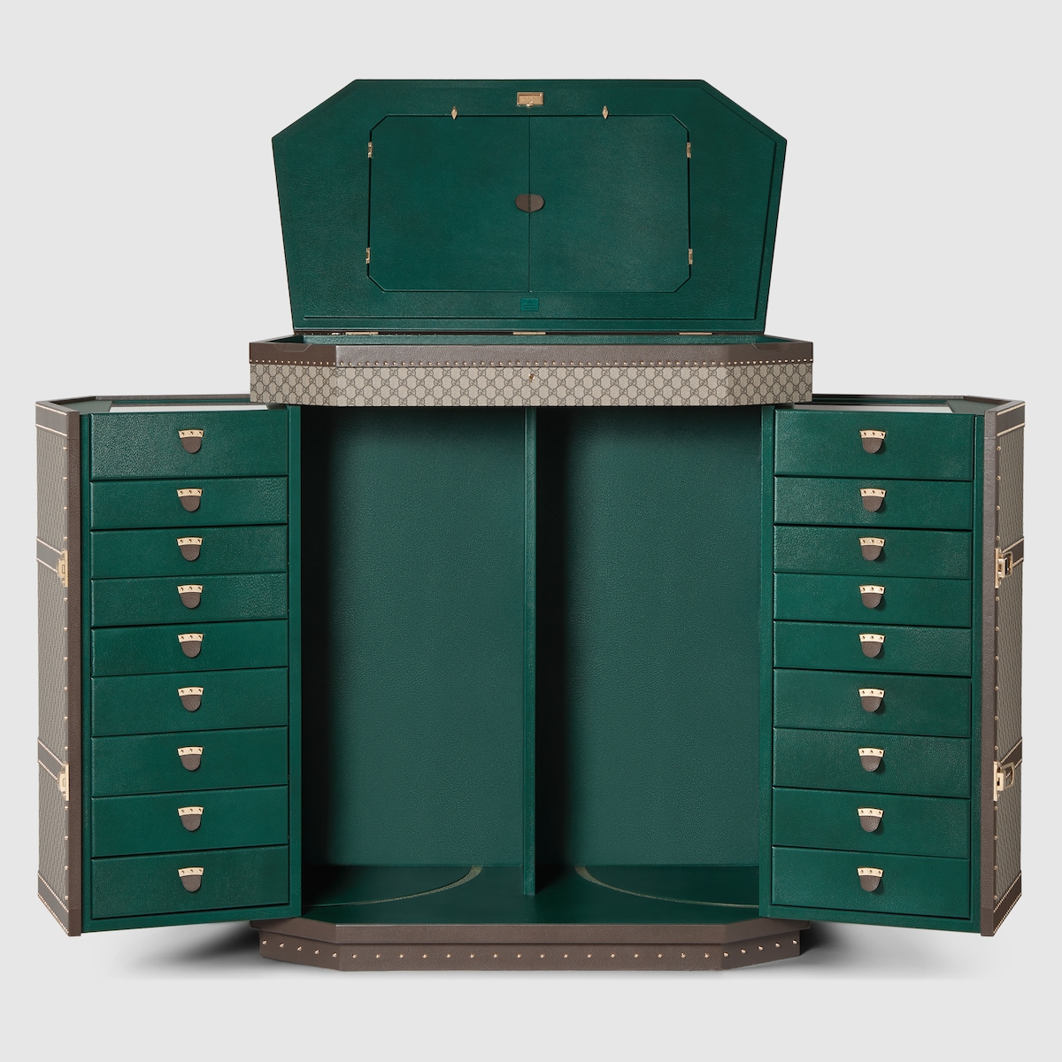 GG Supreme Jewelry Trunk in beige and ebony GG Supreme | GUCCI® US