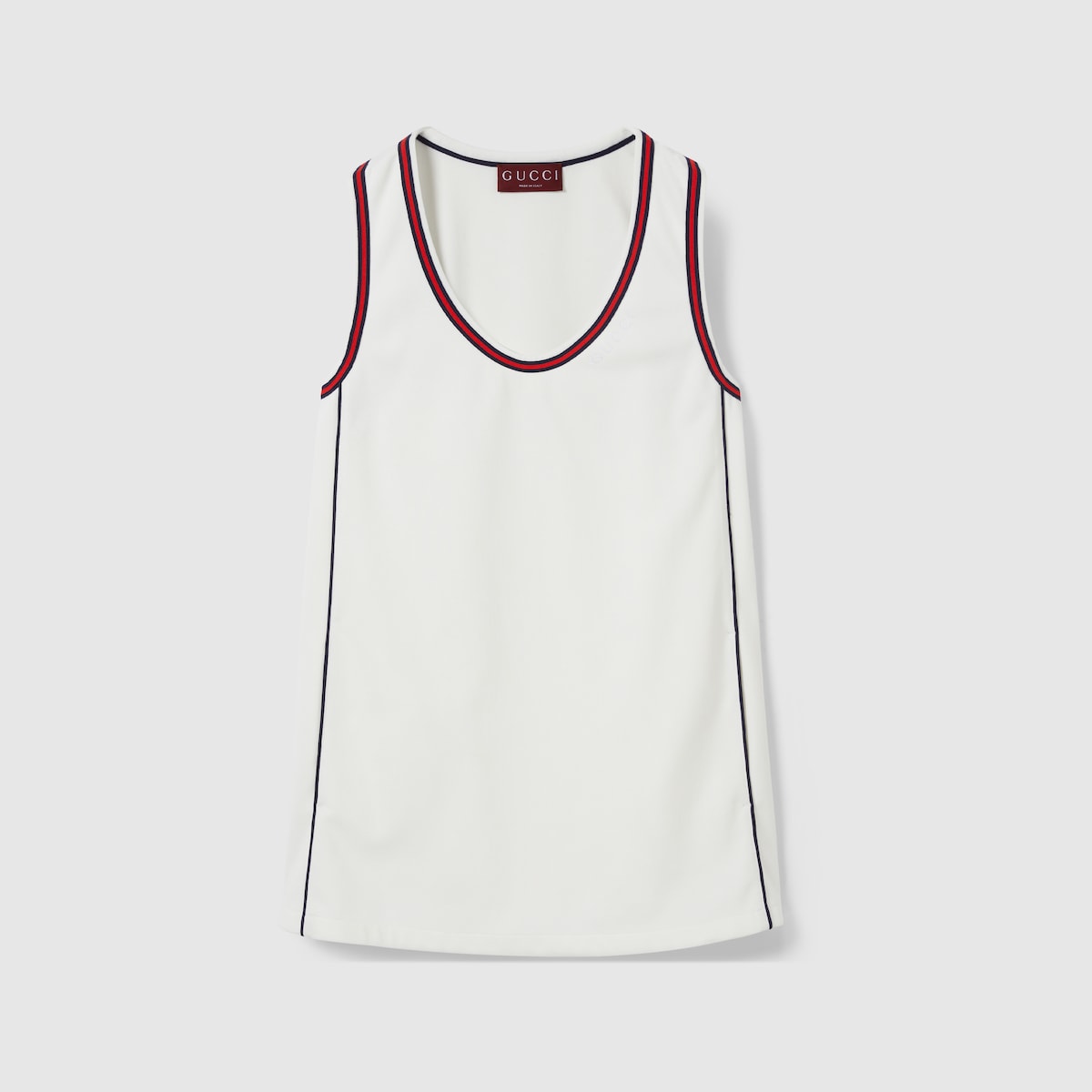 Technical jersey dress with Web in off white | GUCCI® UK