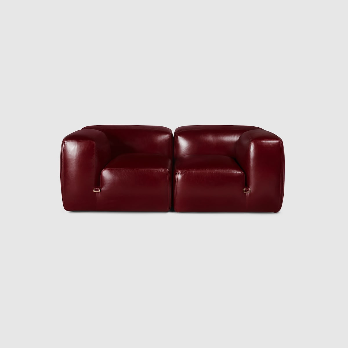Tacchini x Gucci 'Le Mura' sofa in Rosso Ancora red leather | GUCCI® SG