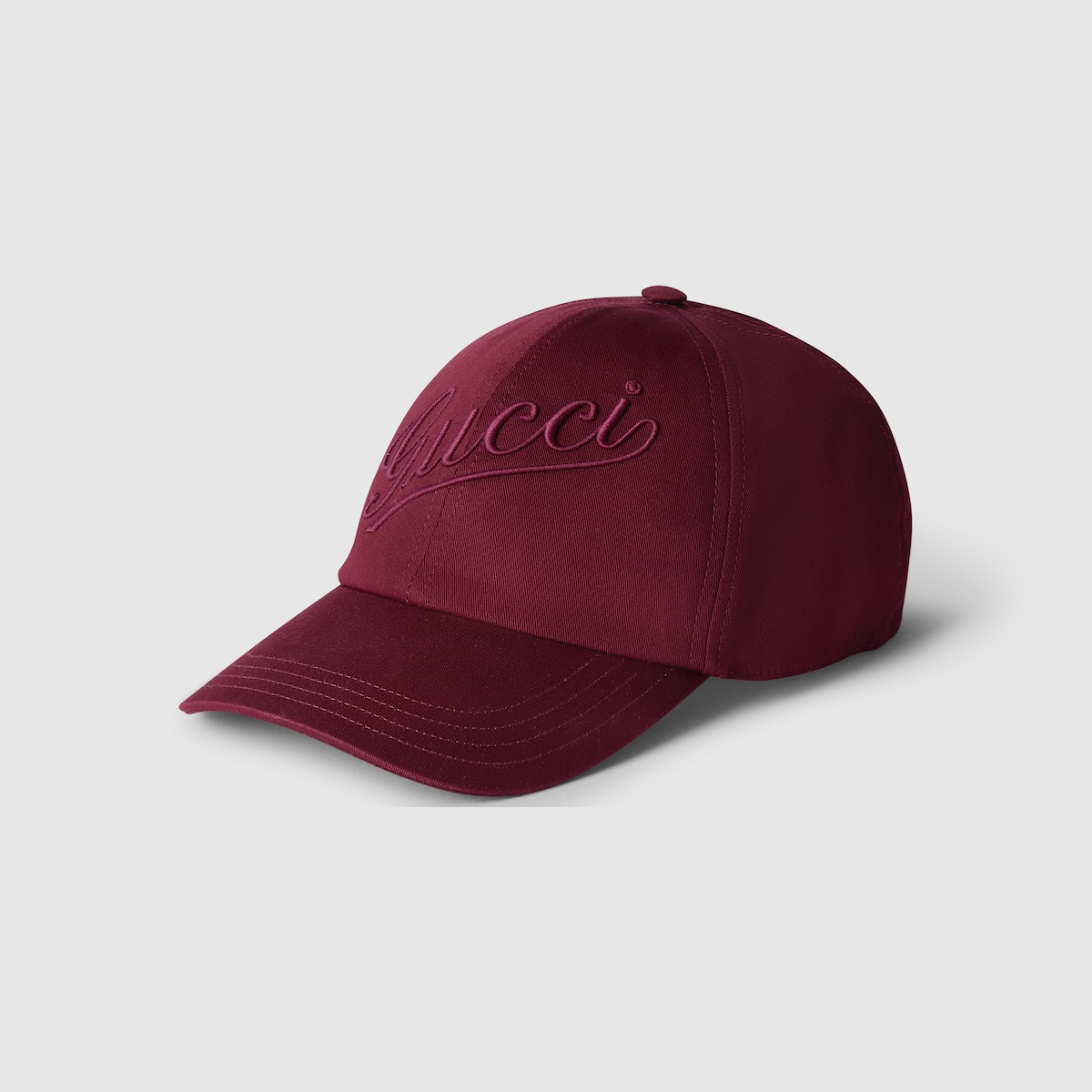 Cotton baseball hat with embroidery in Rosso Ancora red | GUCCI® US