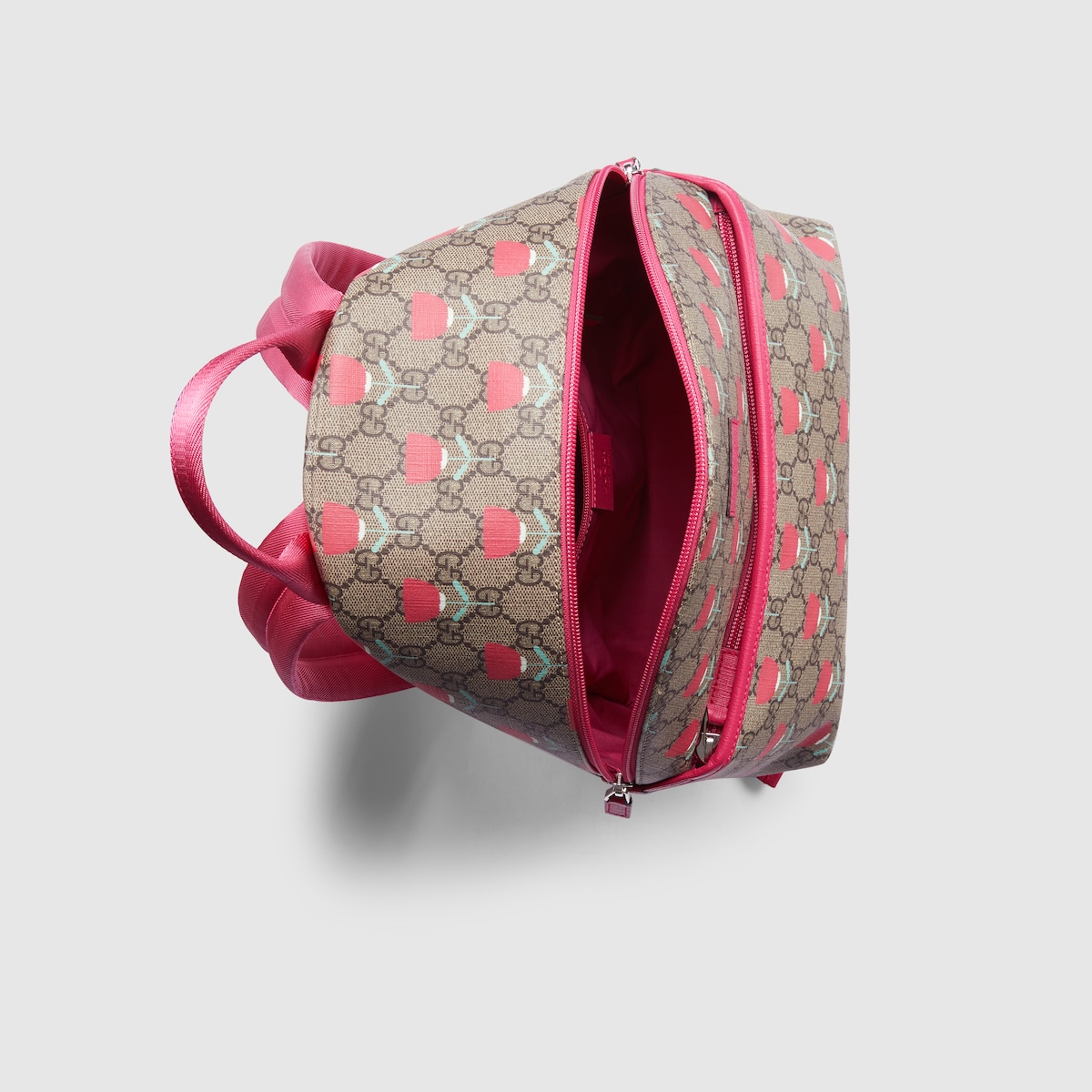 Children's printed GG backpack in beige and ebony GG Supreme | GUCCI® US