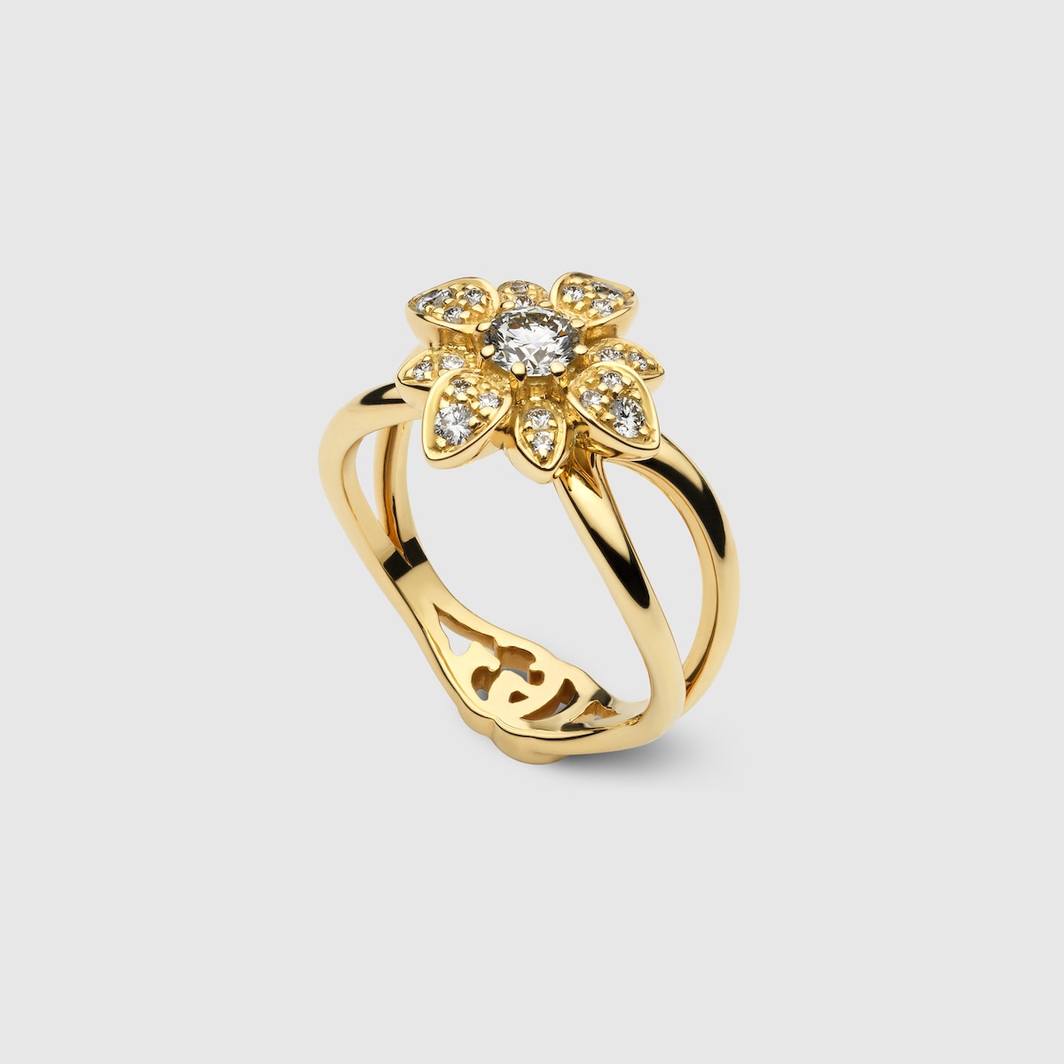 〔グッチ フローラ〕日本限定 18K ダイヤモンド リング18K イエローゴールド | GUCCI公式