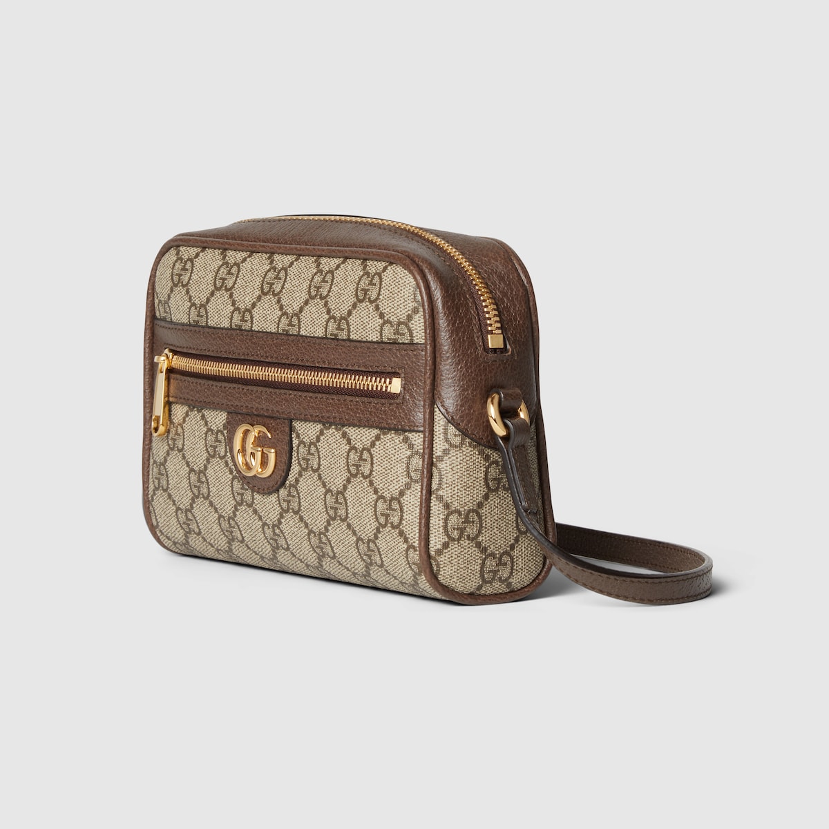 Ophidia GG super mini shoulder bag in beige and ebony GG Supreme ...