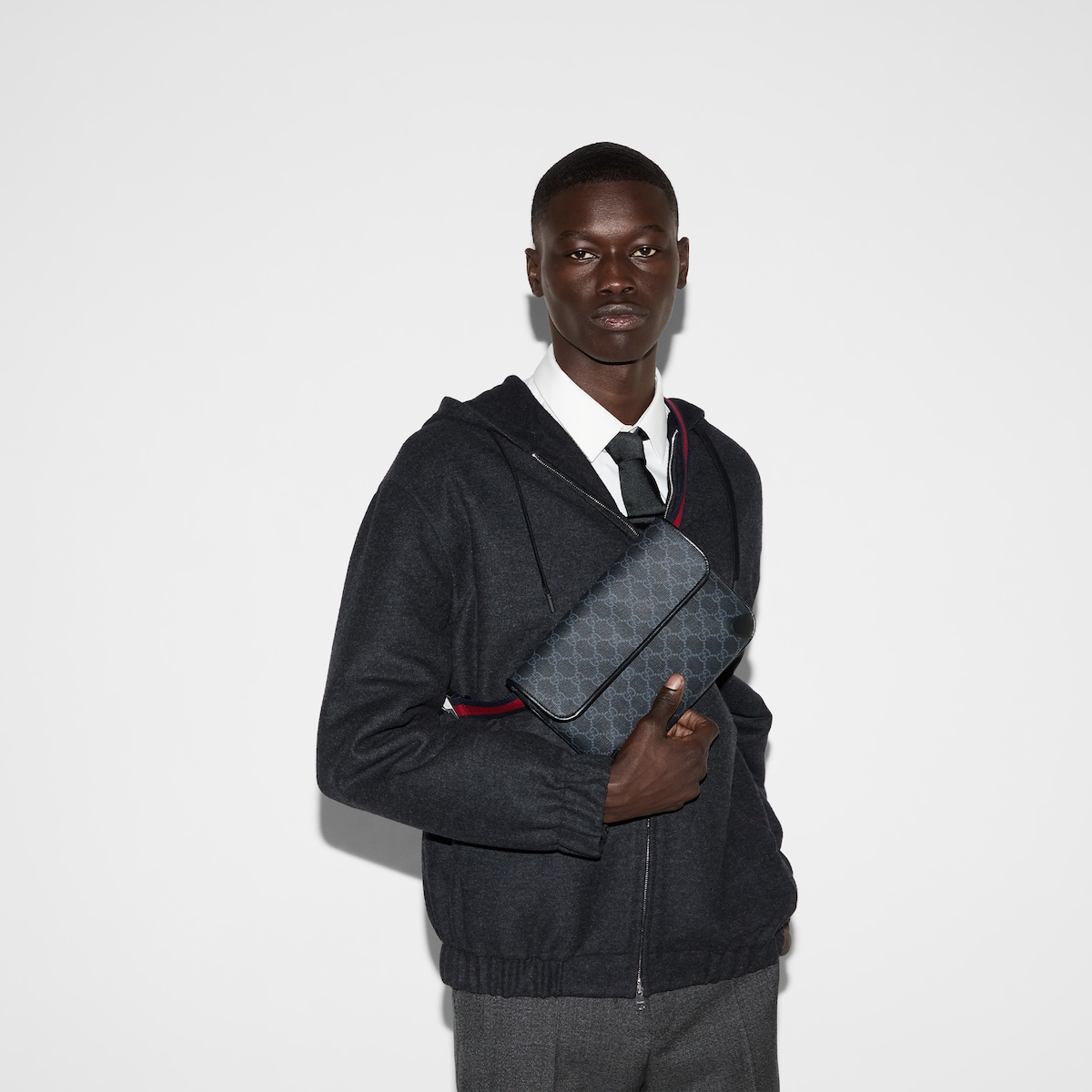 GG Black small belt bag in black GG Supreme | GUCCI® SI