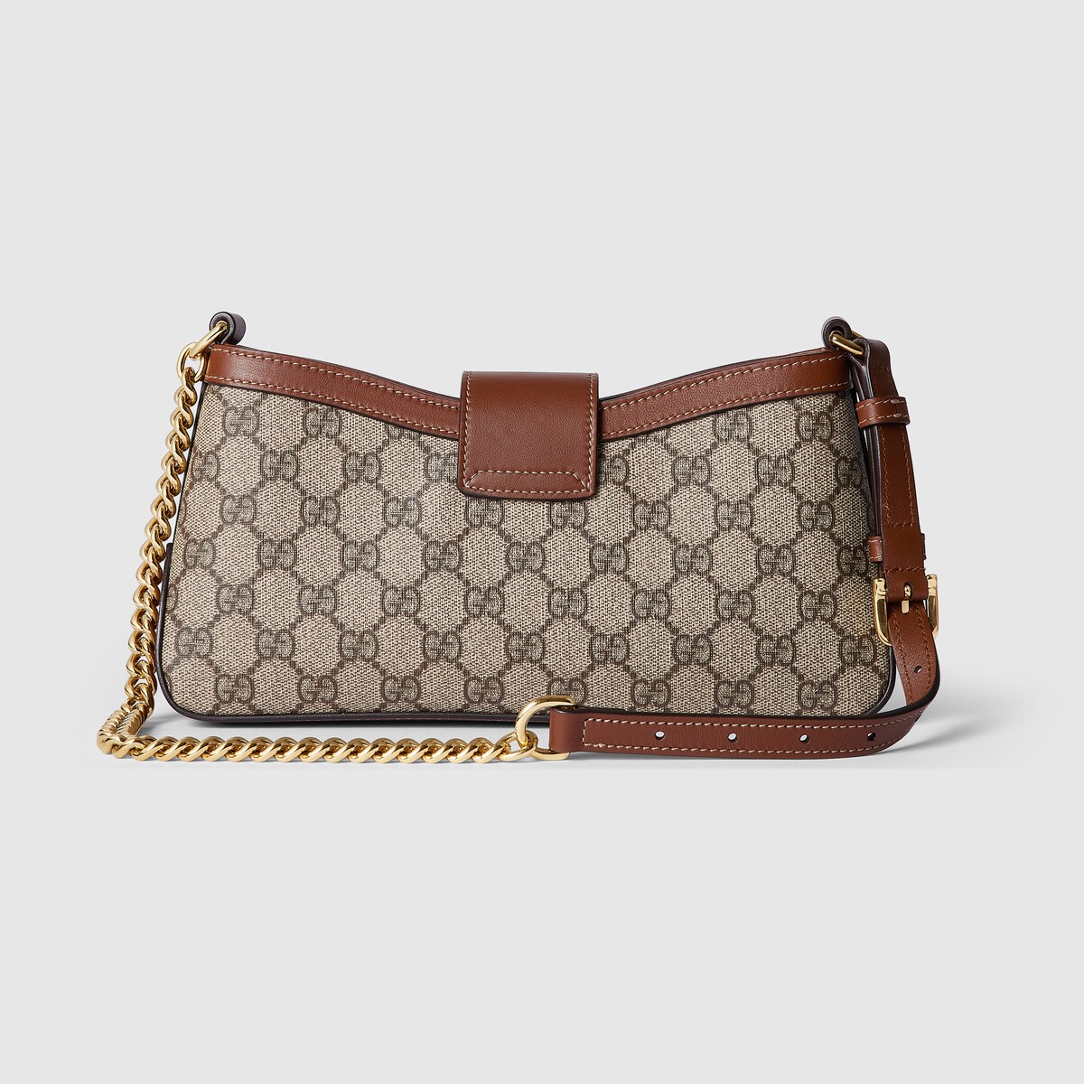 Padlock small shoulder bag in brown leather | GUCCI® Australia