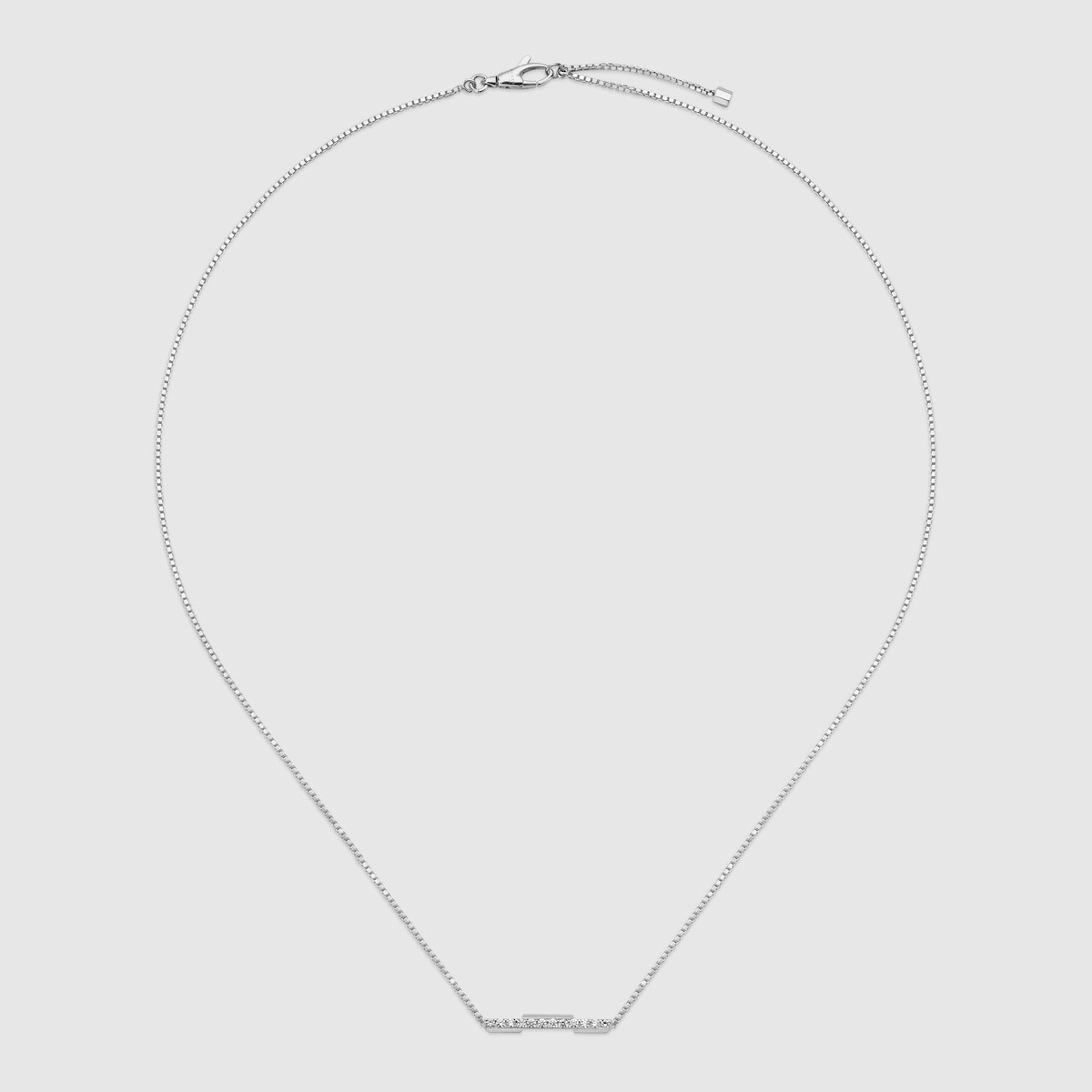 Gucci Link to Love diamond 18k necklace in 18k white gold | GUCCI® PL