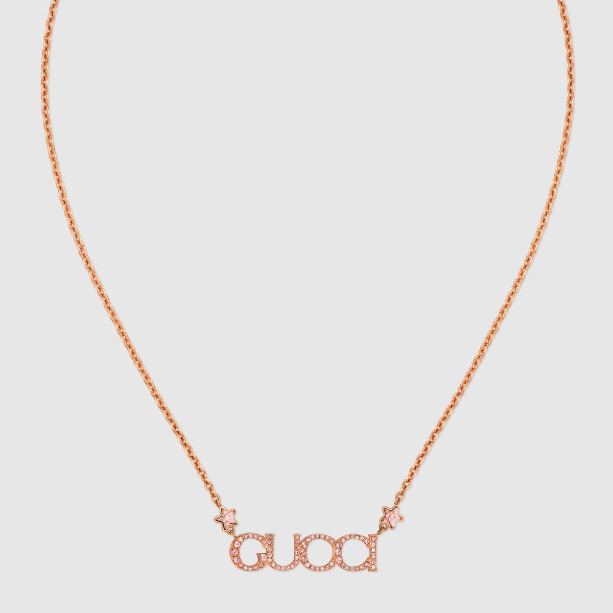 'GUCCI' letter necklace in rose gold-toned | GUCCI® US