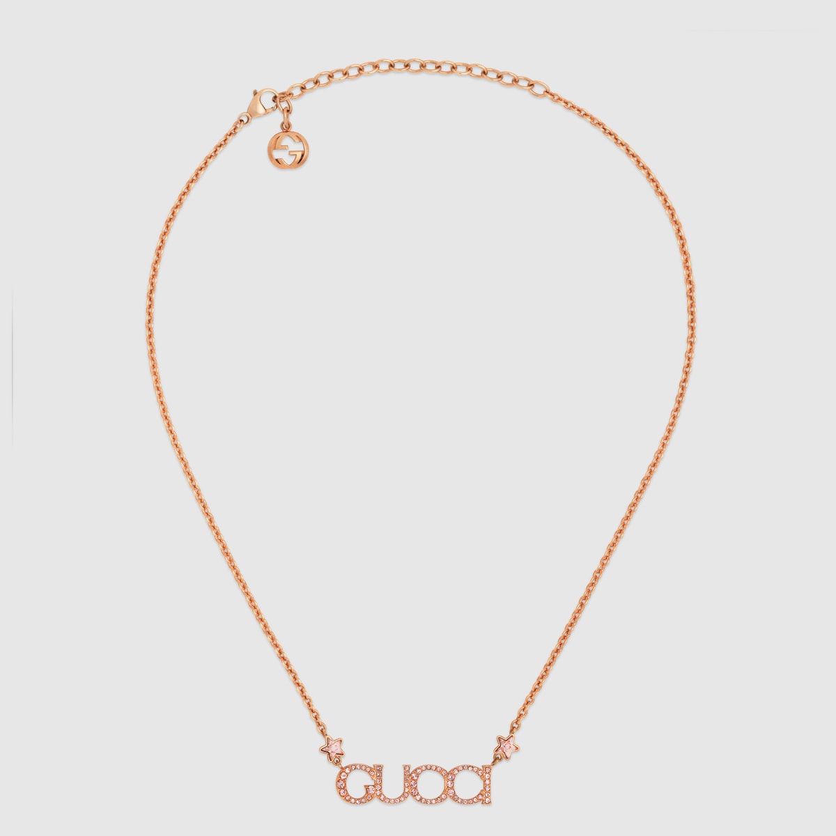 'GUCCI' letter necklace in rose gold-toned | GUCCI® US