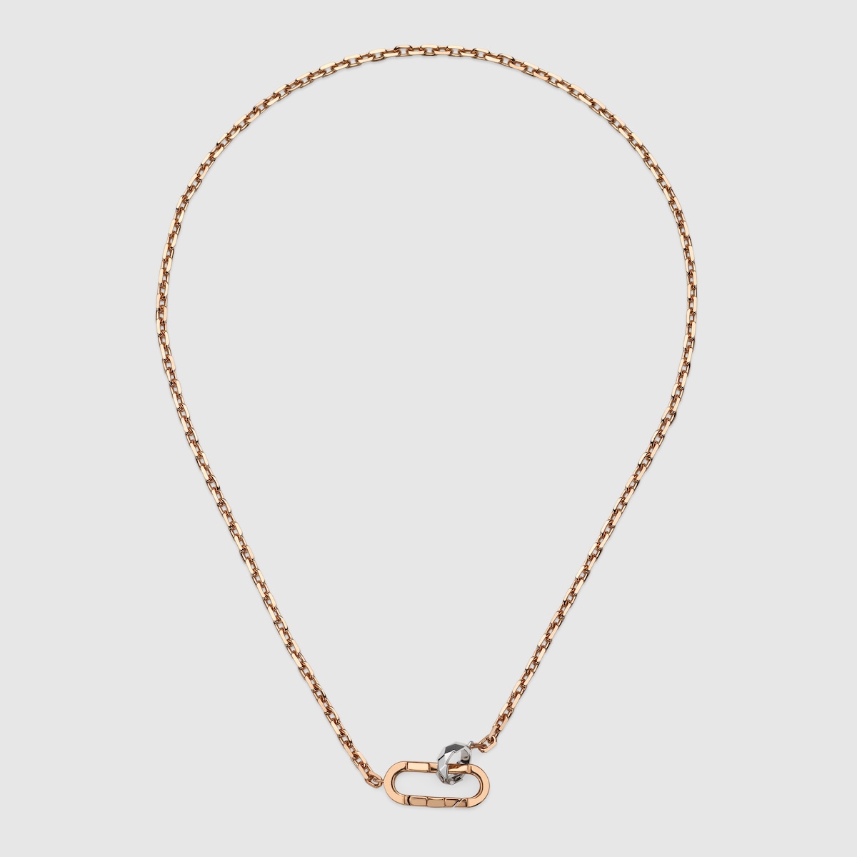 Gucci Link to Love 18k chain necklace in 18k rose gold | GUCCI® US