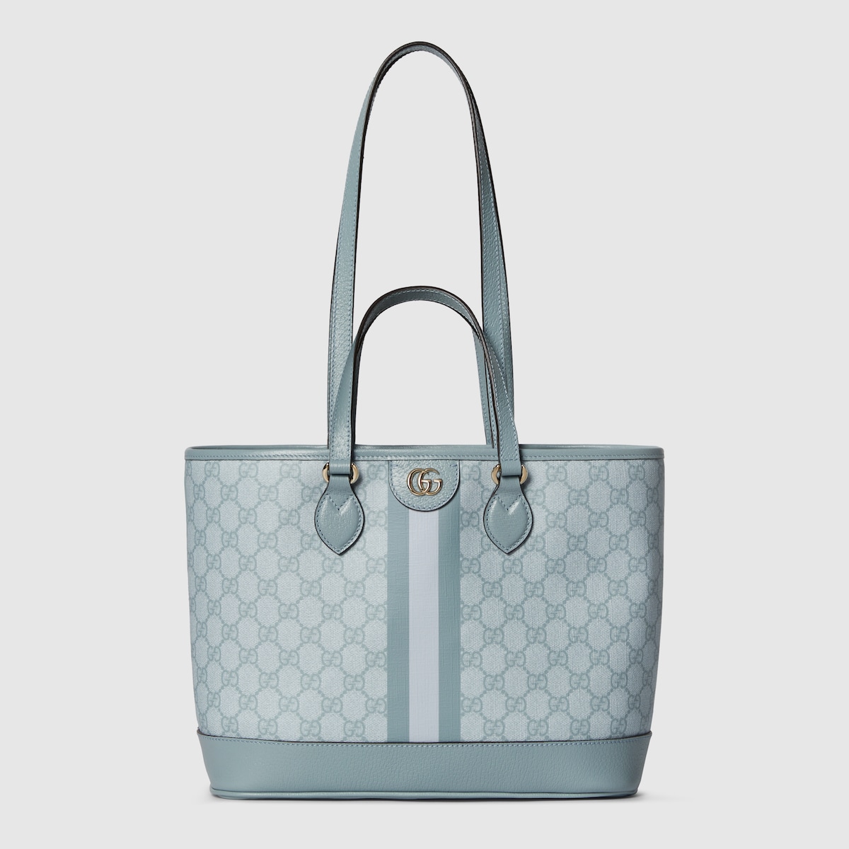 Ophidia small tote bag in dusty blue GG Supreme | GUCCI® GR