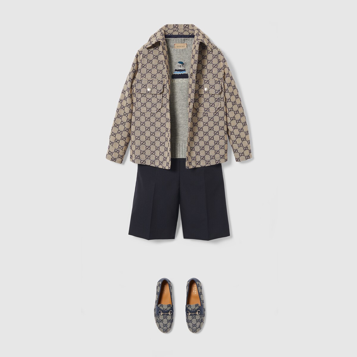 Children's wool sweater in grey | GUCCI® TR