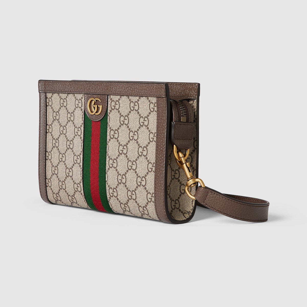 Ophidia small shoulder bag in beige and ebony Supreme | GUCCI® US