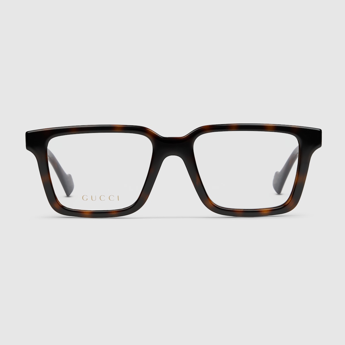 Rectangular optical frame in dark tortoiseshell | GUCCI® UK
