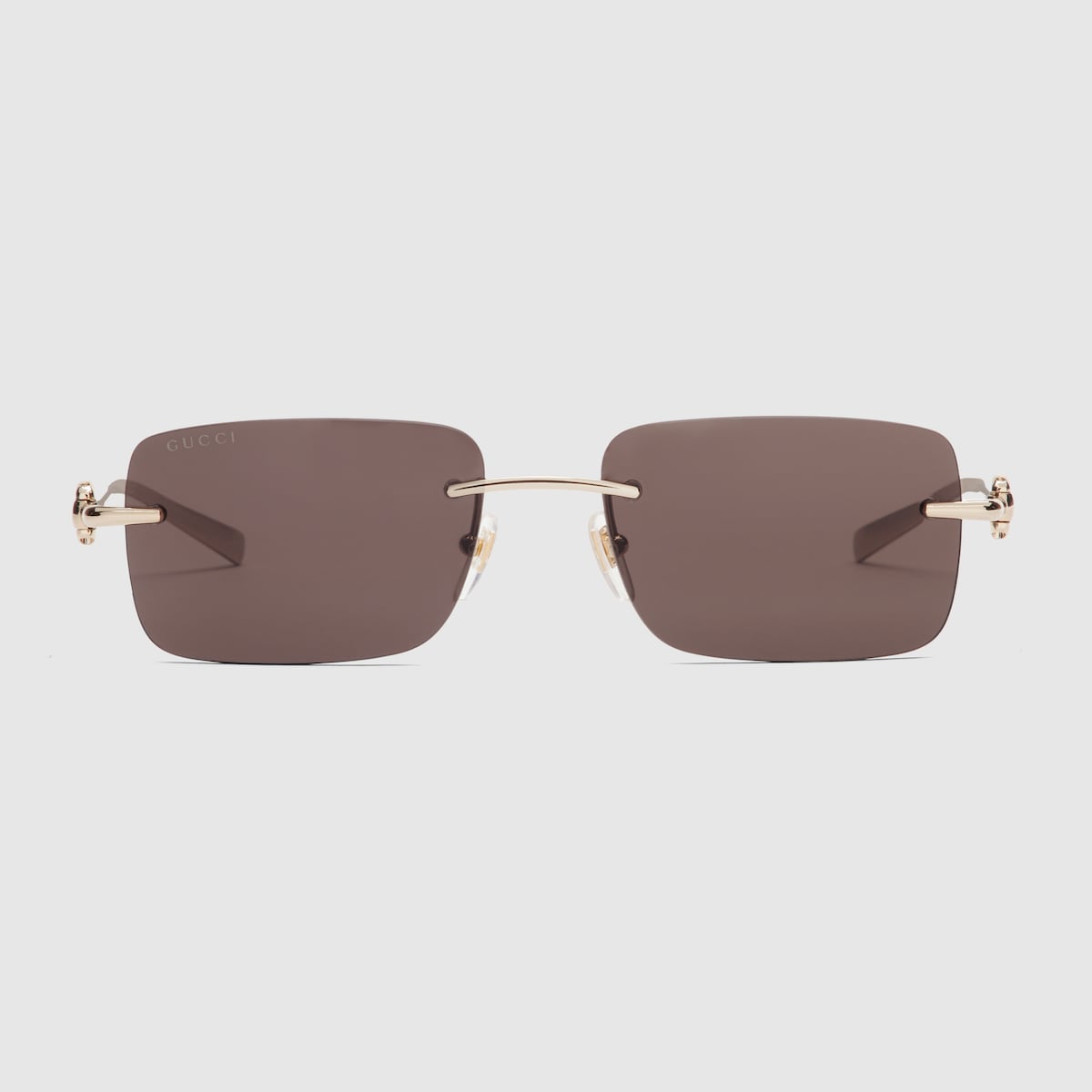 Rectangular frame sunglasses in gold | GUCCI® ZA