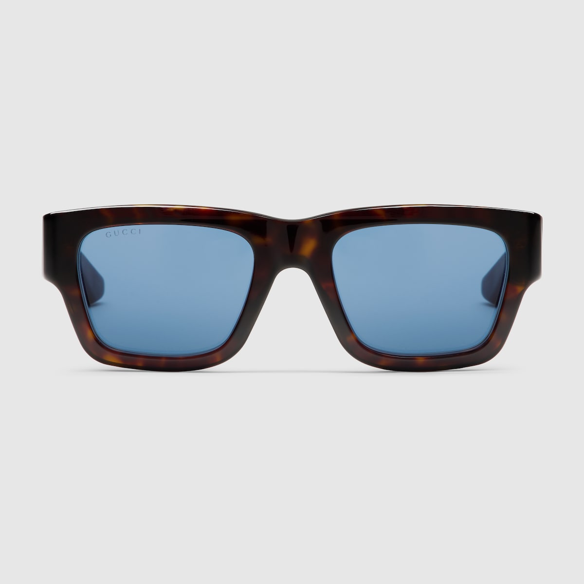 Rectangular frame sunglasses in tortoiseshell and red | GUCCI® UK