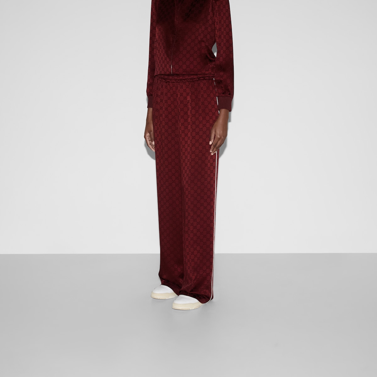 GG jacquard pants in Gucci Rosso Ancora | GUCCI® SA