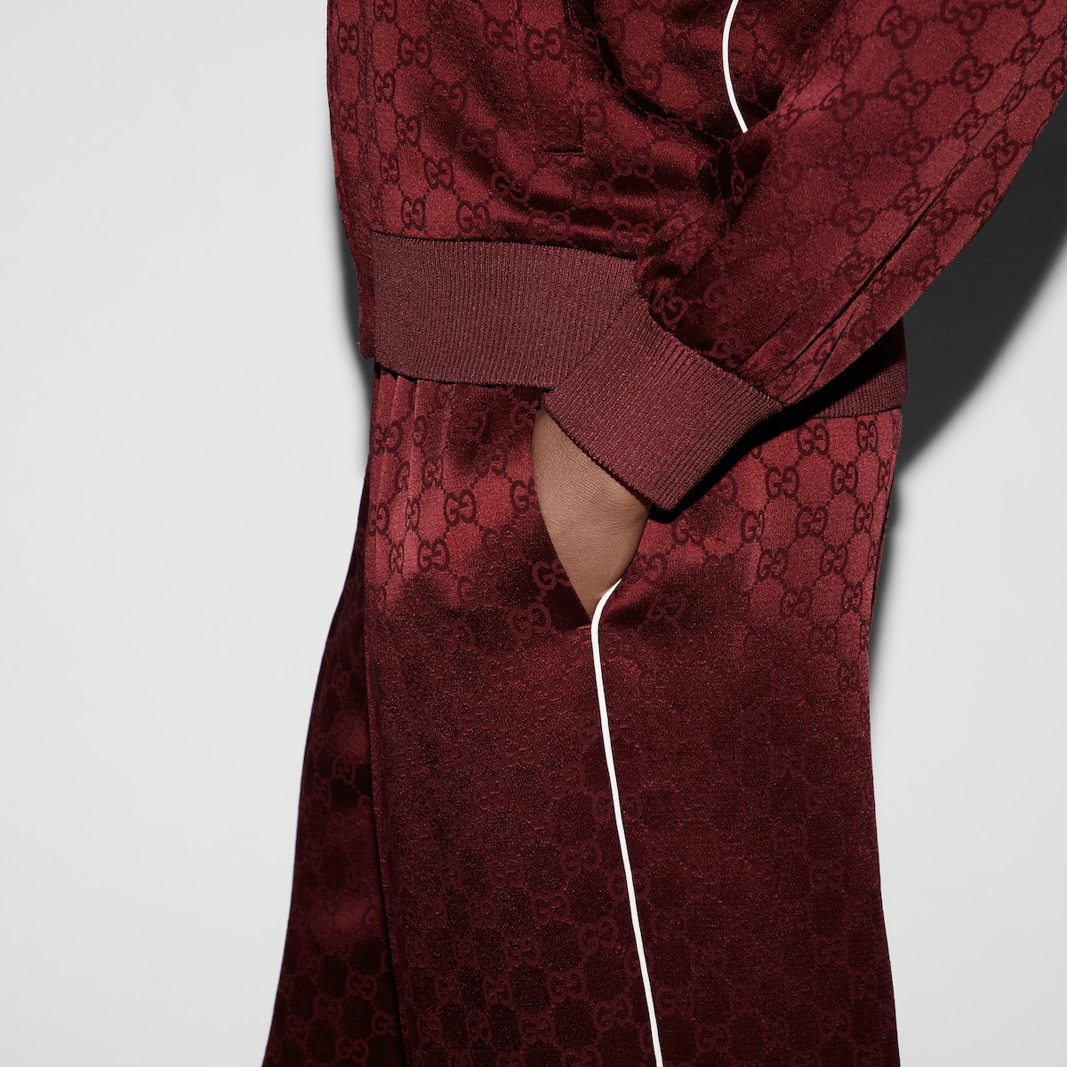 GG jacquard pant in Gucci Rosso Ancora | GUCCI® US