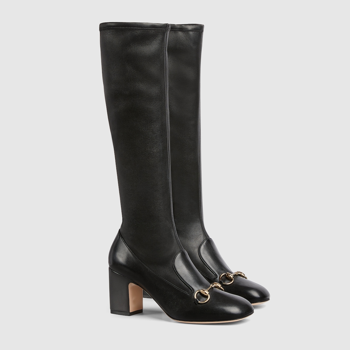 Women's Horsebit boot in black leather | GUCCI® Canada