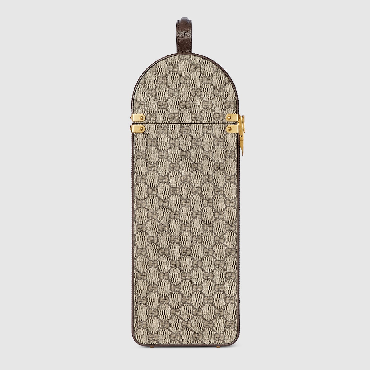 Gucci Savoy medium rigid champagne case in beige and ebony GG Supreme ...