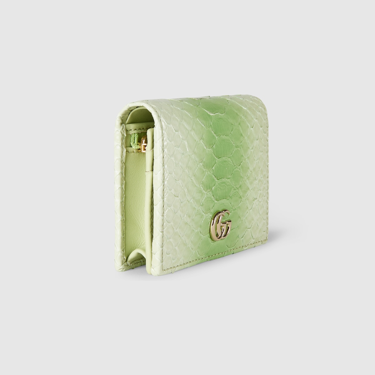 GG Marmont python card case wallet in gradient green | GUCCI® US