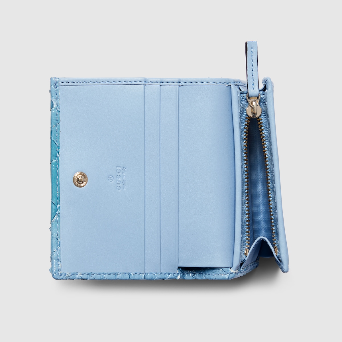 GG Marmont python card case wallet in gradient blue | GUCCI® US