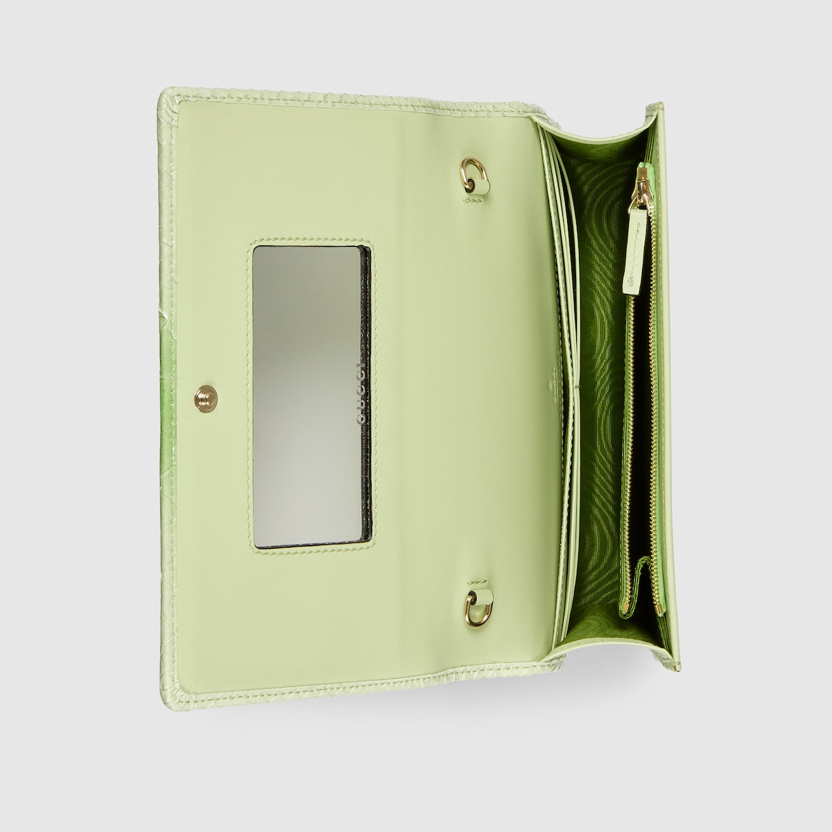 GG Marmont python wallet on chain in gradient green | GUCCI® US