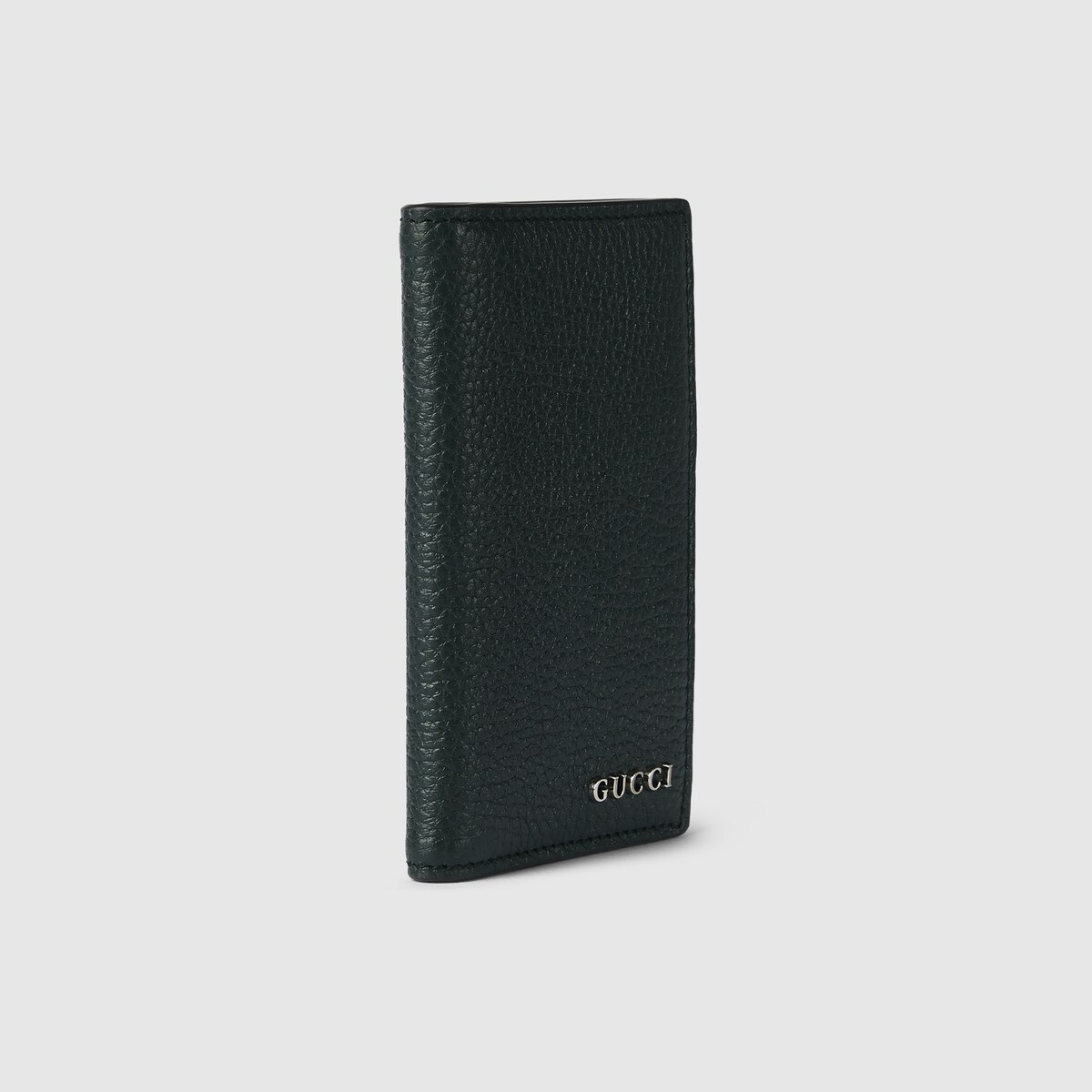 Long card case with Gucci logo in dark green leather | GUCCI® NZ