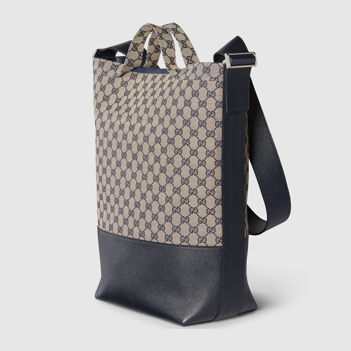Large GG tote bag in beige and blue GG canvas | GUCCI® NZ