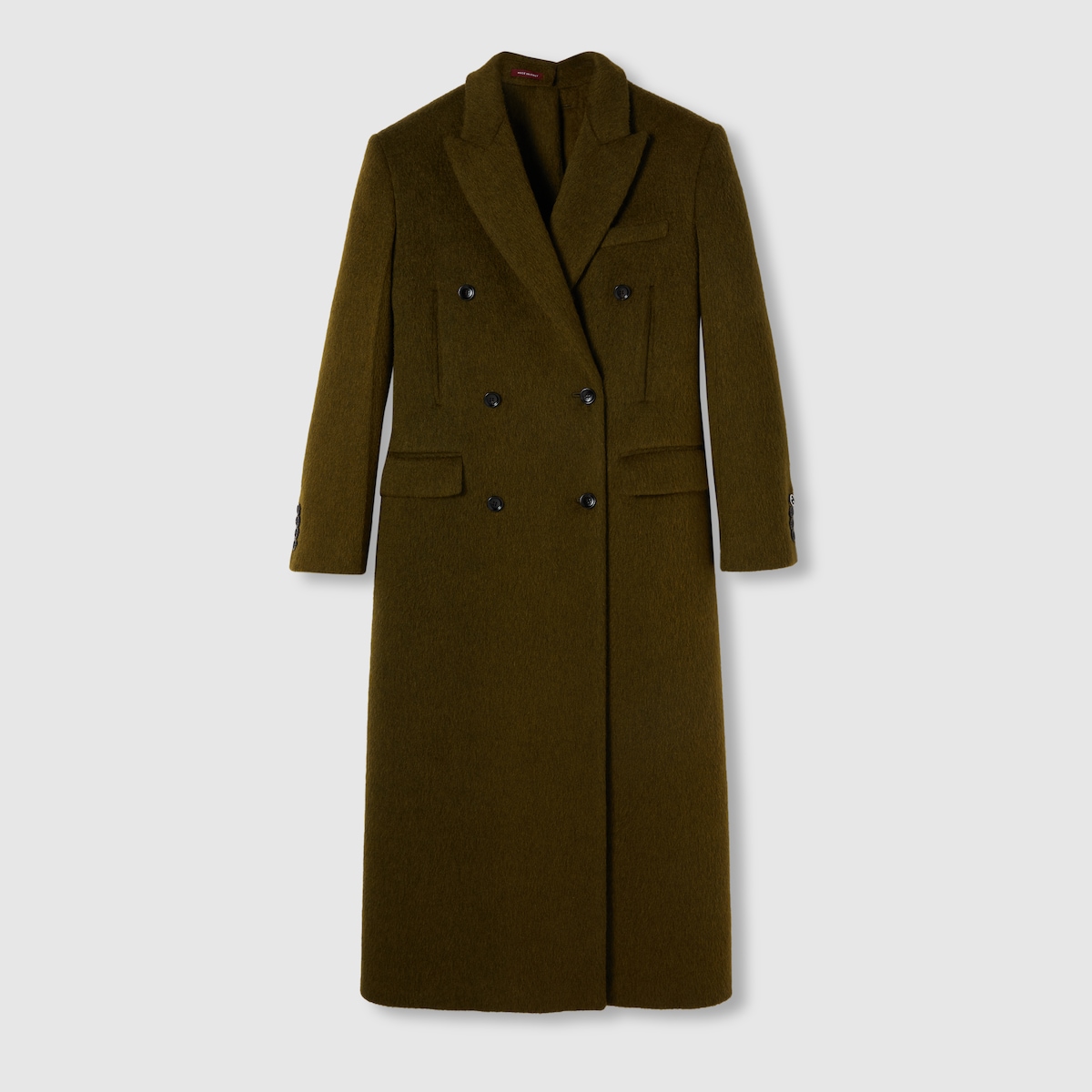 Wool mohair coat in olive green | GUCCI® Canada