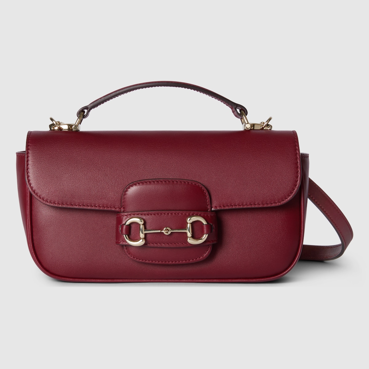 Gucci Horsebit 1955 Soft small top handle bag in Rosso Ancora red ...