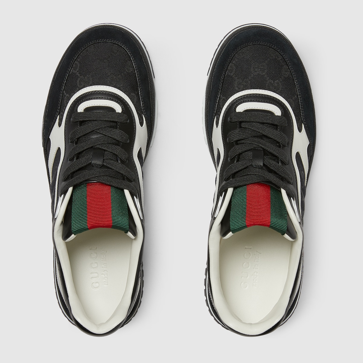 Sneakers Gucci Re-Web para hombre en Lona Original GG negra | GUCCI® MX
