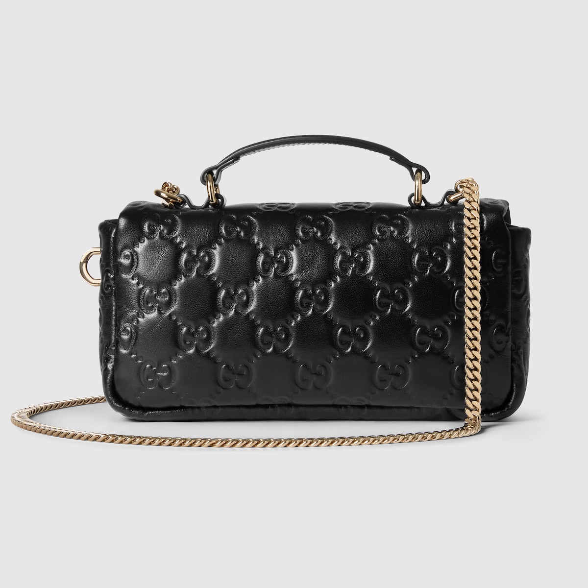 GG Milano small top handle bag in black GG leather | GUCCI® US