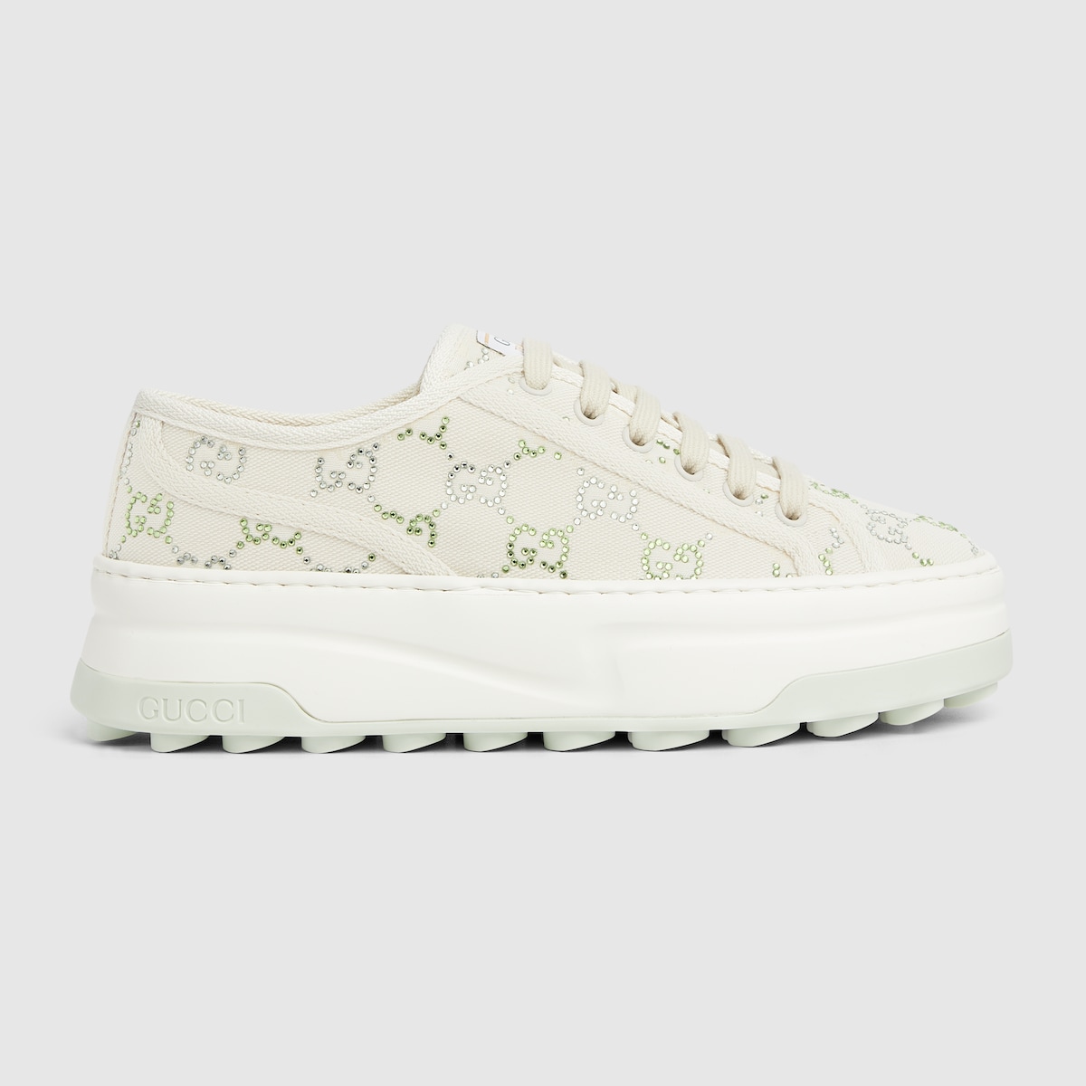 Women's Gucci Tennis 1977 sneaker in ivory GG Crystal canvas | GUCCI® US