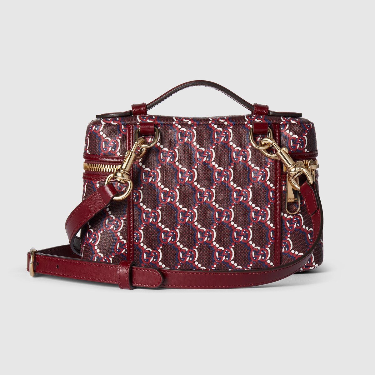 กระเป๋า Super mini bag with GG Shadow inผ้าแคนวาสสี Rosso Acora Red ...