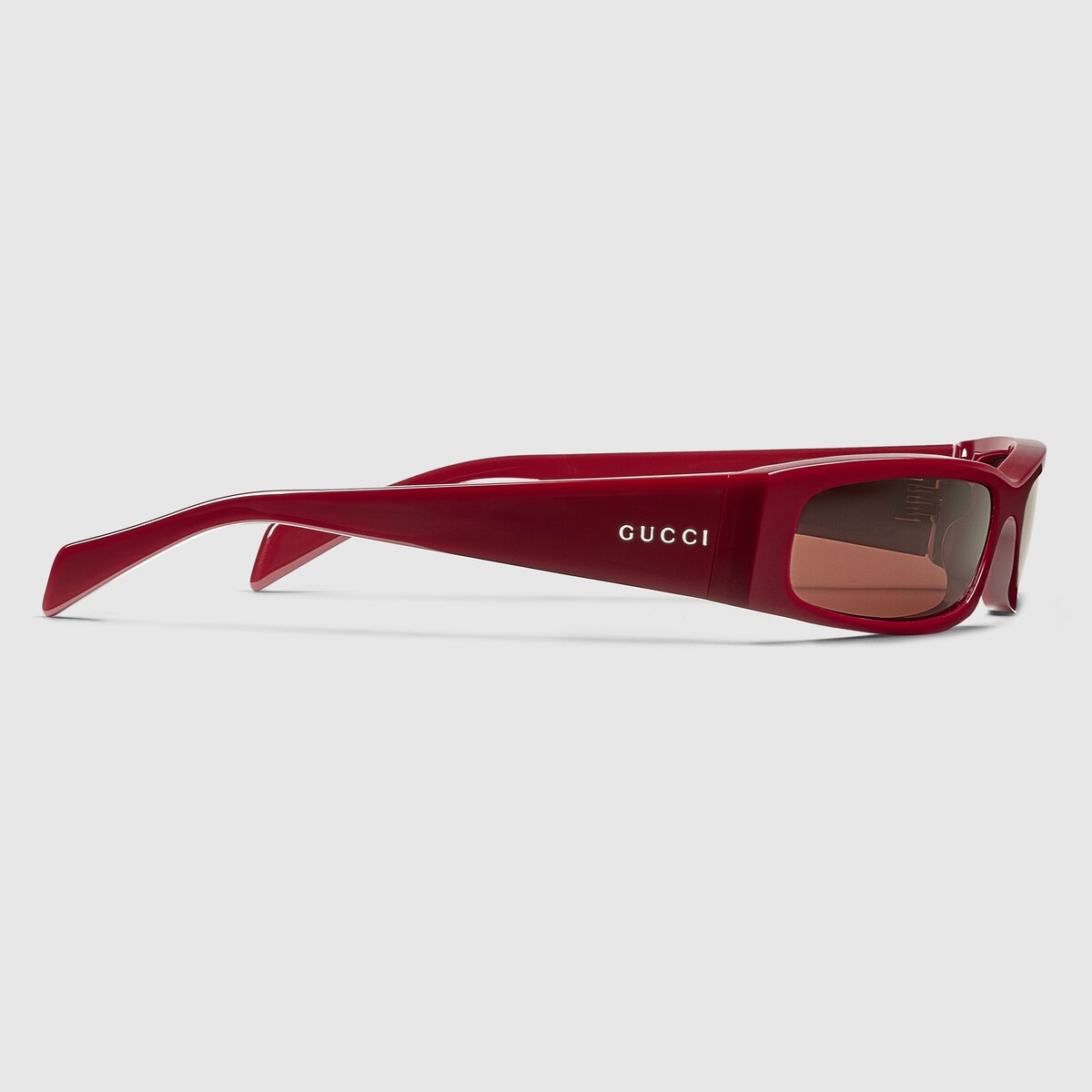 Rectangular frame sunglasses in Rosso Ancora red | GUCCI® US